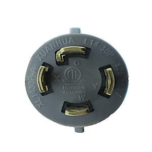 MPI Tools Nema L14-30P to 14-50R Generator Power Cord Pigtail Adapter 4 Wire 125/250v 18 Inches Long