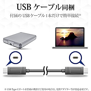LaCie Mobile Drive 5TB External Hard Drive Portable HDD – Space Gray USB-C USB 3.0, for Mac and PC Desktop, 1 Month Adobe CC (STHG5000402)