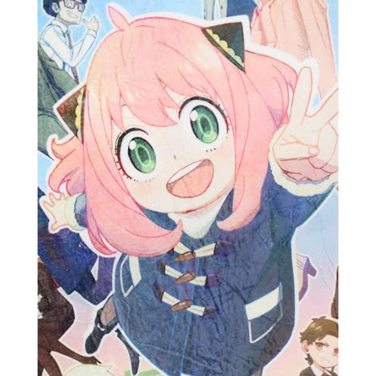 Spy x Family Manga Anime Anya Loid Yor Forger Yuri Damian Plush Fleece Soft Throw Blanket | Spy x Family Merch 60" x 45"