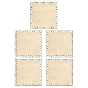 Wooden basket bottom square M 5 pcs