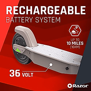 Razor C35 Electric Scooter – Up to 18 MPH, Up to 18 Miles Range, Foldable & Portable, Adult Electric Scooter for Commute & Recreation