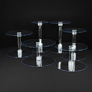 Efavormart Lovely 6 Tier Heavy Duty Acrylic Crystal Glass Clear Cake Dessert Decorating Stand for Birthday Party Wedding