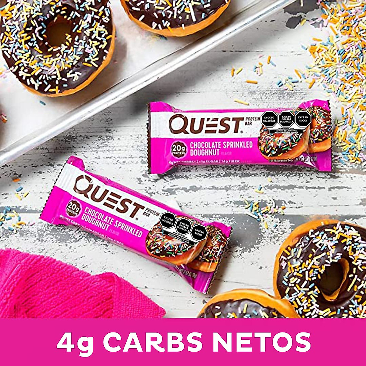 QUEST NUTRITION Chocolate Frosted Doughnut Protein Bar 12 Pack, 2.12 OZ