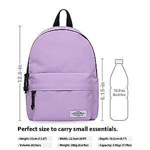 HotStyle SIMPLAY+ Classic Mini Backpack Small Travel Bag, Plain, Light Purple