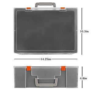 TPCY Miniature Storage Sturdy Carrying Figure Case -108 Slot Figurine Minature Carrying Case,Compatible with Warhammer 40k, Dungeons & Dragons and More (Transparent)