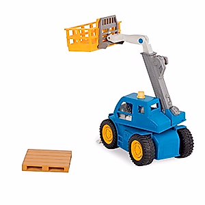 Driven by Battat – 1:24 Scale Telehandler Forklift Toy – Construction Truck Toy with Extendable Crane Arm & More – Realistic Lift Sounds & Lights – Car Toy Gift for Boys & Girls Age 3+