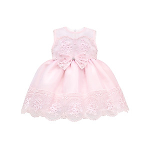 T.F. Taffy Baby Girl Newborn Pink Embroidered Princess Dress Gown 6 Piece Deluxe Set 0-3 Months