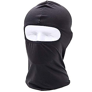 Balaclava Face Mask UV Protection for Men Women Sun Hood Lightweight Ski Motorcycle Running Riding (Black)