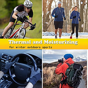 KOPHOTY Touchscreen Warm Gloves for Men and Women, Winter Cold Proof Windproof Water Resistant Thermal Gloves for Running Driving Cycling Biking in Cold Weather(Black,L)