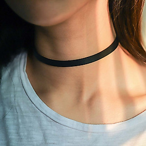 JAKAWIN Choker Necklace Adjustable Black Collar Necklaces for Women NK129
