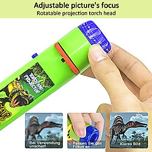 Wenosda Slide Projector Torch Projection Light Small Torches lamp Flashlight Educational Learning Bedtime Night Light for Child,Kids,Infant,Toddler,Children (5 Themess,120 Image)