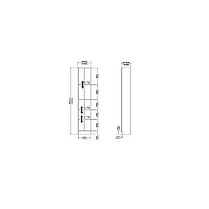 Tvilum Element 5 Shelf Narrow Bookcase, White