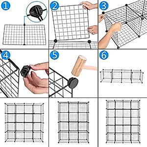 20-Cube Organizer Cube Storage Shelves Steel Organizer Bookcase