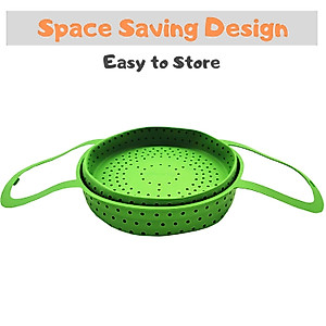 Silicone Steamer Basket | Foldable, Space-Saving | Fits 6,8 Qt Instant Pot and Similar-Sized Pressure Cookers Accessories