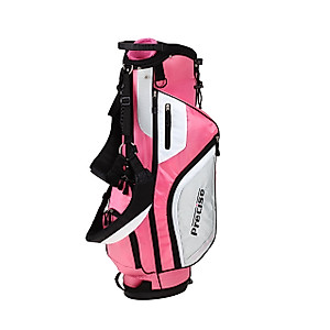Top Line Ladies Pink Right Handed M5 Golf Club Set for Petite Ladies ( Height 5' to 5'3" ) , Includes: Driver, Wood, Hybrid, 5,6,7,8,9, PW Stainless Irons, Putter, Graphite Shafts, Bag & 3 HCs
