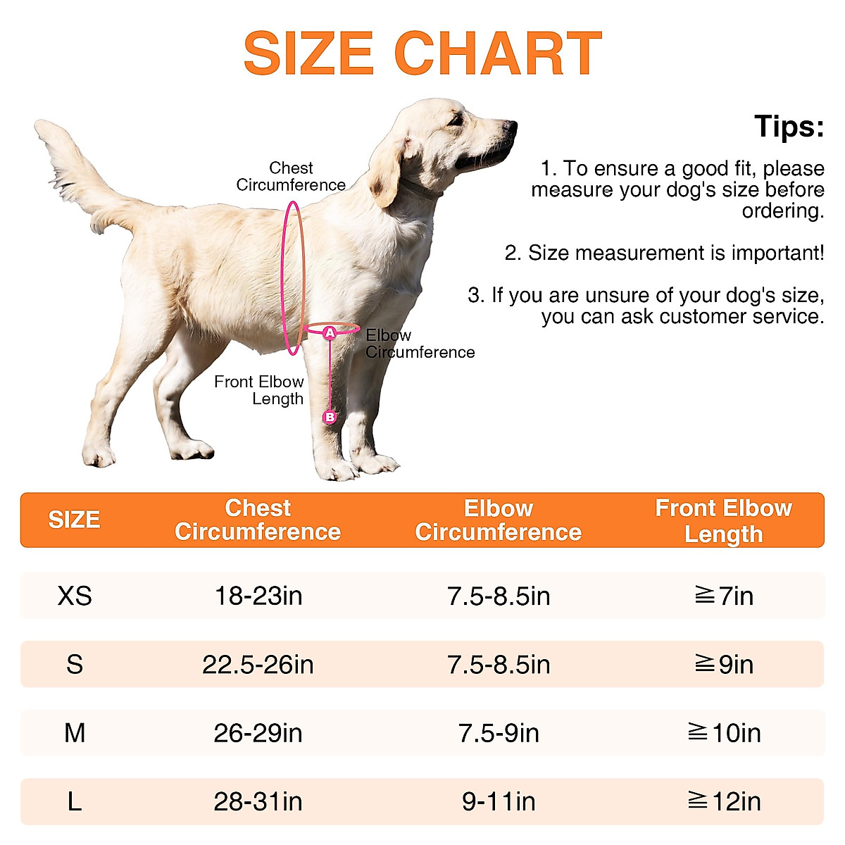 Hilltown Dog Elbow Pad Front Leg Protector to Prevent infect and Scratching - Injury Protection for Dog Elbow, Post-Surgery Recovery - Front Leg Brace for Dogs（Left Leg M）