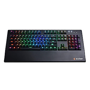 CyberpowerPC Syber K1 SKMBL200 RGB Mechanical Gaming Keyboard with Kontact Blue (Clicky) Mechanical Switches
