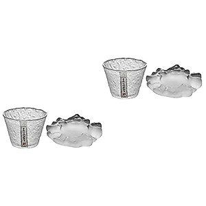 BESTonZON 2 sets Hammered Shot Drinking Cup Decorative Housewarming Gifts Glasses Wine Japanese Gift Sake Enjoying Cups Shaped Tumbler Novelty Glass of Crystal Korean Coffee for Tea Soju