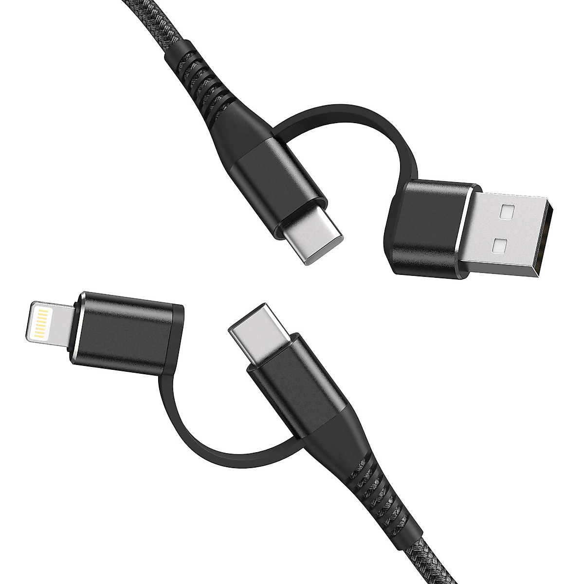iPhone 15 Charging Cable 10ft 2Pack,USB C to USB C 60W 4-in-1 Fast Charger Cord for iPhone 15/14/13/12,for iPad Pro/Mini/Air,MacBook Pro,Samsung Galaxy(Black)