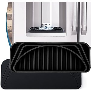 ZHOUYIYI Refrigerator Drip Catcher Tray, Non-slip Cuttable fridge water Dispenser Drip Tray,Fridge Spills Silicone Water Pad Catch Basin for Ge,Whirlpool,Samsung Refrigerator Water& Ice Dispenser