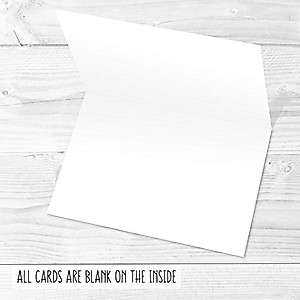 24 Rustic Wedding Thank You Cards With Envelopes, Elegant Bridal Shower Thank You Note From The New Mr. & Mrs. Newlywed Faux Wood Gratitude Supplies, 4x6 Personalized Bulk So Grateful Stationery