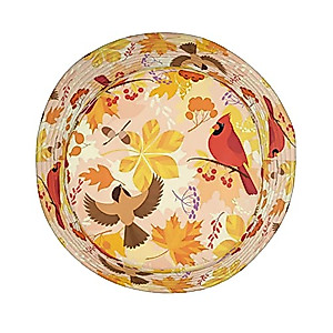 Autumn Maple Leaf and Cardinal Berry Acorns Bucket Hats for Women Men Unisex Summer Fisherman Hats Teens Sun Protection Cap Packable Trendy Travel Beach Vacation Cap