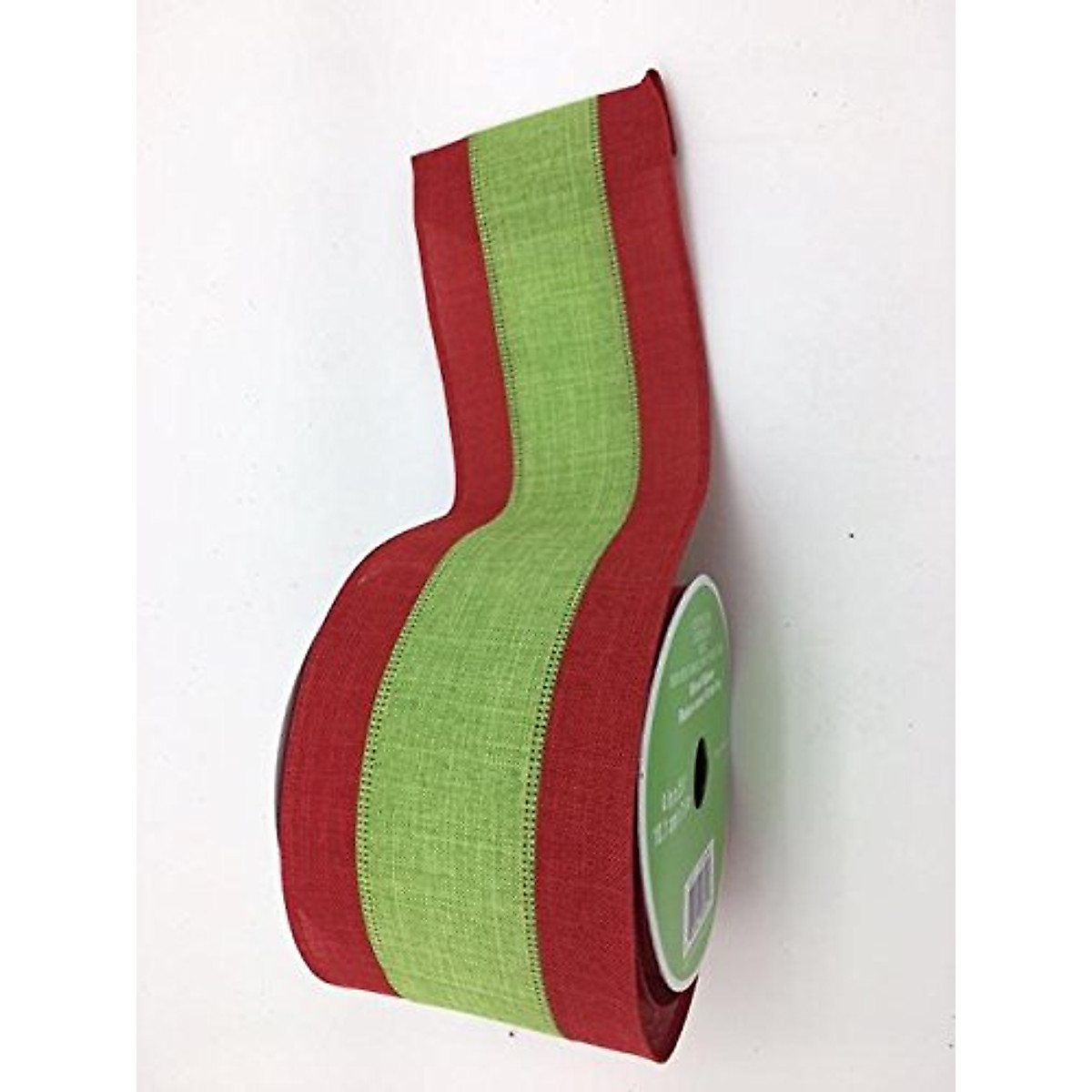 Celebrate IT- Ribbon Bow-tique-Red Green Stripe- ribbon 4 in x 25ft