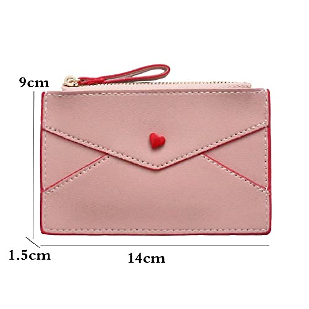 5pcs Women PU Leather Business Card Holders Short Mini Cute Thin Wallets Small Coin Purse Money Bag Cover Organizer Case (E)