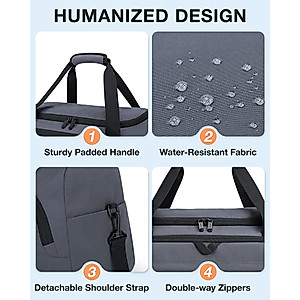 Duffle Bag for Travel,BAGSMART Carry on Weekender Overnight Bag,Travel Duffel Bag with Toiletry Bag,Shoe Bag （Grey,38L)