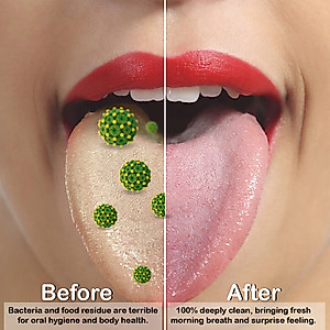 ibrush Tongue Scraper Cleaner 4 Pieces 100% BPA Free Tongue Scrapers with Travel Handy Case for Adults, Kids, Healthy Oral Care, Easy to Use, Help Fight Bad Breath