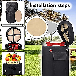 CEMGYIUK 20Lb Propane Tank Cover,Heavy Duty Waterproof Ventilated Propane Gas Can Protection Covers,Weather Resistant Propane Gas Tank Holder with Tabletop Feature,Propane Bottle Storage Bag