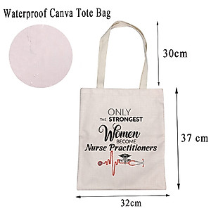 MBMSO Nurse Practitioner Tote Bag NP Gifts for Nurses Shoulder Bag only the Strongest Women Become Nurse Practitioners Shopping Bag (Nurse Practitioner Tote Bag)