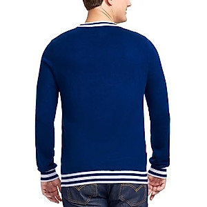 Tipsy Elves Men's Blue Santa Log on The Fire Ugly Christmas Sweater Size Small