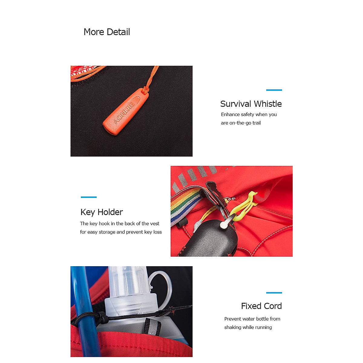 AONIJIE 2.5L/5L/12L Professional Lightweight Cross-Country Backpack Outdoor Hydration Backpack Hiking Camping Climbing (5L# Orange-M/L)