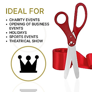 Red Ribbon Cutting Ceremony Kit – Grand Opening Ribbon and Scissors for Special Events Giant Scissors 20 Inch Giants Ribbon Cutting Scissors with Red Ribbon for Inaugurations and Ceremonies