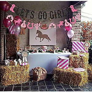 Let's Go Girls Banner for Western Cowgirl Bachelorette Party Birthday Party Last Rodeo Bachelorette Party Decorations