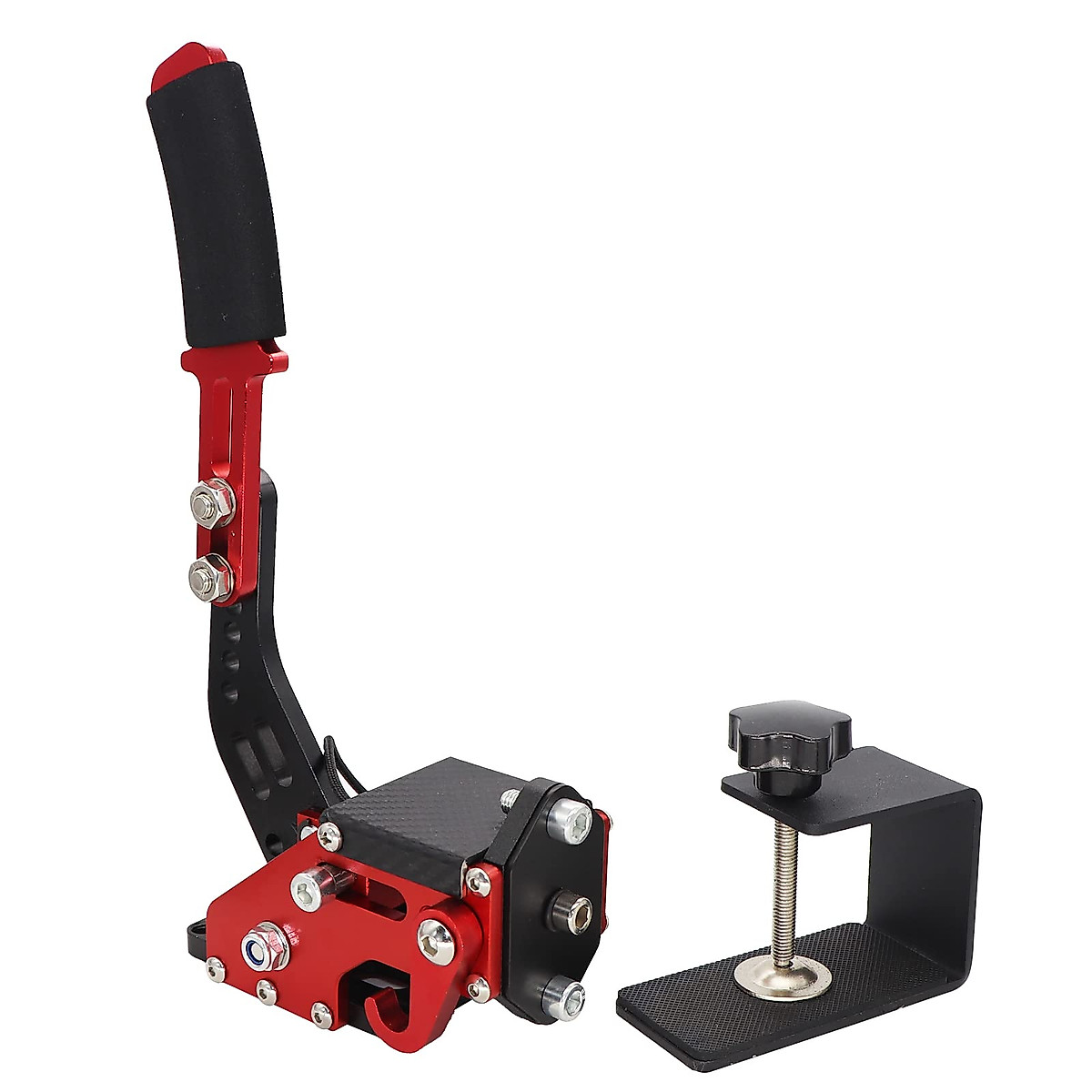 Nejoney USB Handbrake, PC Windows Gaming Peripherals for SIM Racing Games G25/G27/G29/T150/T300/T500 with Stainless steel Clamp (Red)