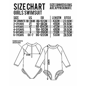 Bluey Girls Swimsuit | Baby Toddlers Blue Bingo Swimming Costume Long Sleeve with Frill