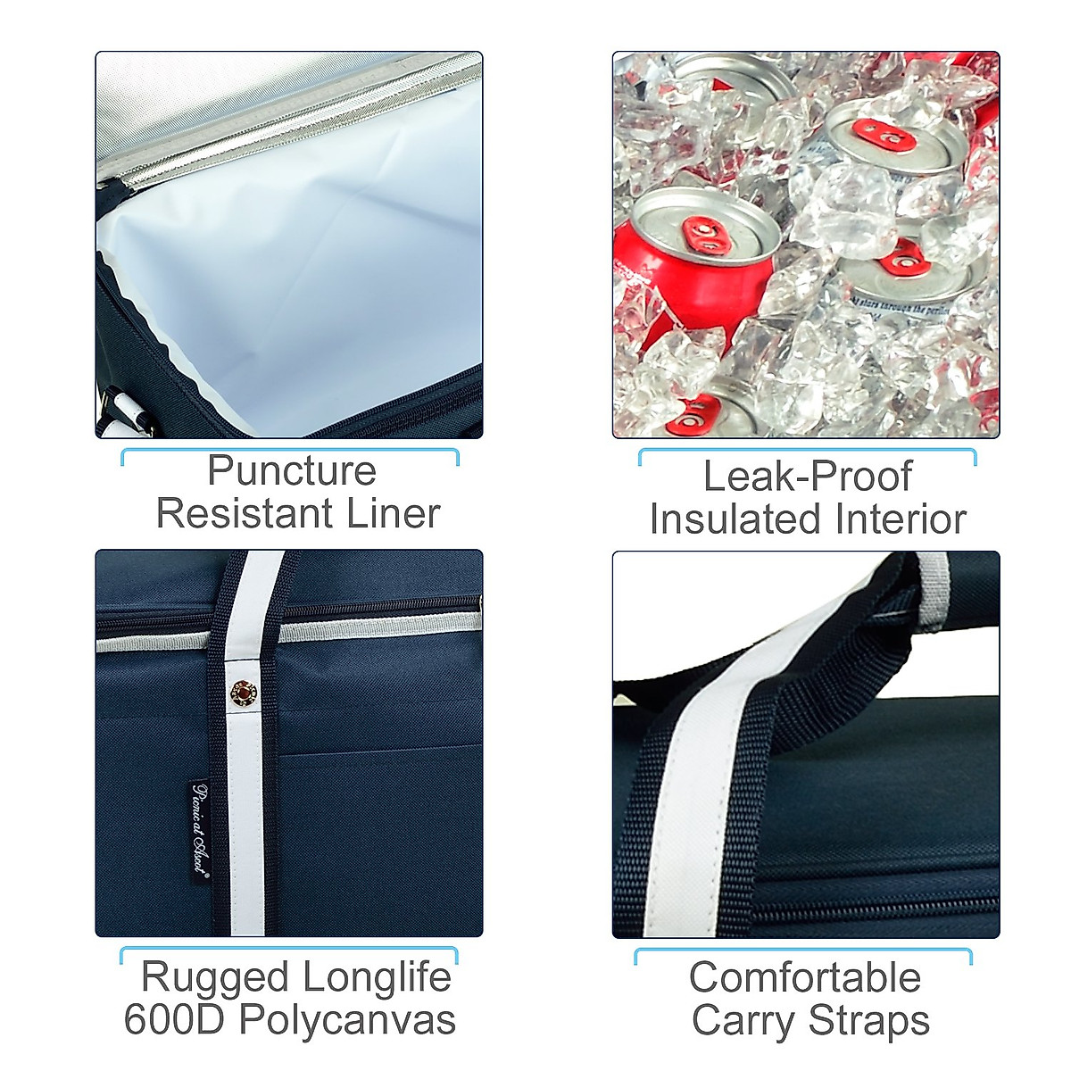 California Berkeley Licensed Golden Bears 64 Can Capacity Semi Rigid Collapsible Leakproof Cooler- Designed & Quality Approved in The US