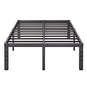 Bednowitz California King Bed Frames, 18 Inch High Metal Bed Frame, Noise-Free Platform Bed No Box Spring Needed, 4000lbs Heavy Duty Support Mattress Foundation, Easy Assembly, Black