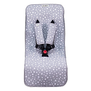 Janabebé Universal Luxury Foam Cover Liner for Stroller (White Star)