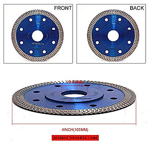 dIaPRo 4 inch Super Thin Diamond Tile Blade Porcelain Saw Blade for Cutting Porcelain Tile Granite Marbles (4inch)