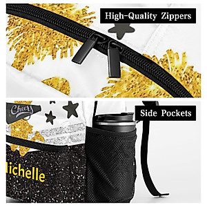 WOWPersonalTailor Cheers Black White Cheerleaders Waterproof Casual Daypack for Hiking Sports