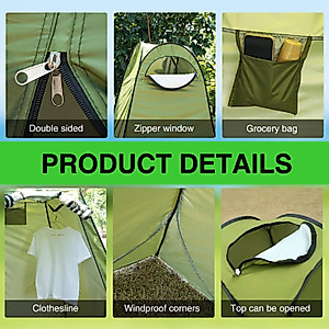 JEAWIWI Camping Shower Tent, Outdoor Changing Tent, Pop up Privacy Tent, Toilet Tent with Portable Bag for Camping, Beach, Hiking, Travelling