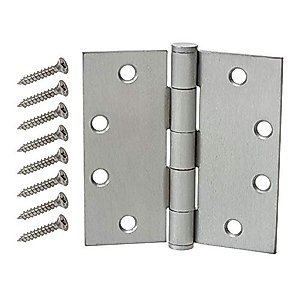Everbilt 4-1/2 in. x 4-1/2 in. Satin Chrome Commercial Grade Door Hinge
