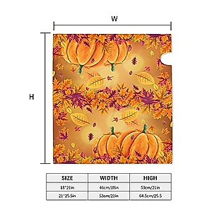 KSLIDS Fall Pumpkin Mailbox Cover Magnetic 18x21 Inches Standard Size Autumn Leaf Thanksgiving Post Letter Box Cover Mail Wraps Garden Decorations for Home Outdoor Yard Decor