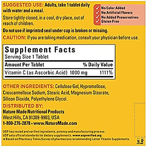 Vitamin C 1000 mg, 300 Tablets, Helps Support the Immune System