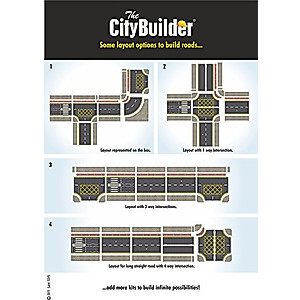 The CityBuilder Roads & PAVEMENTS Cardboard Model Layout Kit - O Scale Model Railroad Accessories