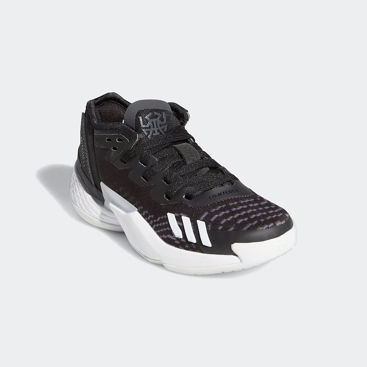 adidas D.O.N. Issue 4 Basketball Shoe, Core Black/White/Carbon, 2 US Unisex Little Kid