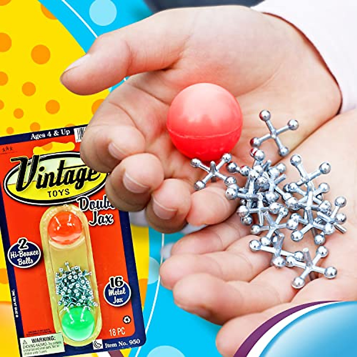 Vintage Metal Jacks Game Set: Classic Family Fun & Retro Toy